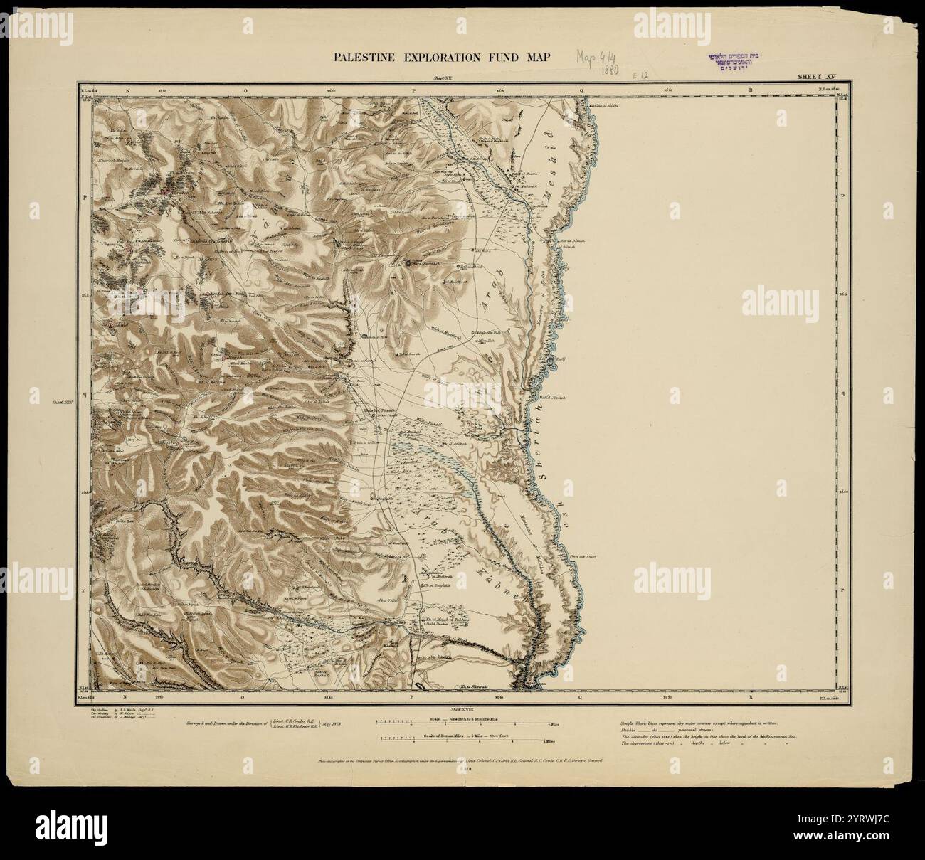 Claude Reignier Conder, Map of Western Palestine in 26 sheets from the ...