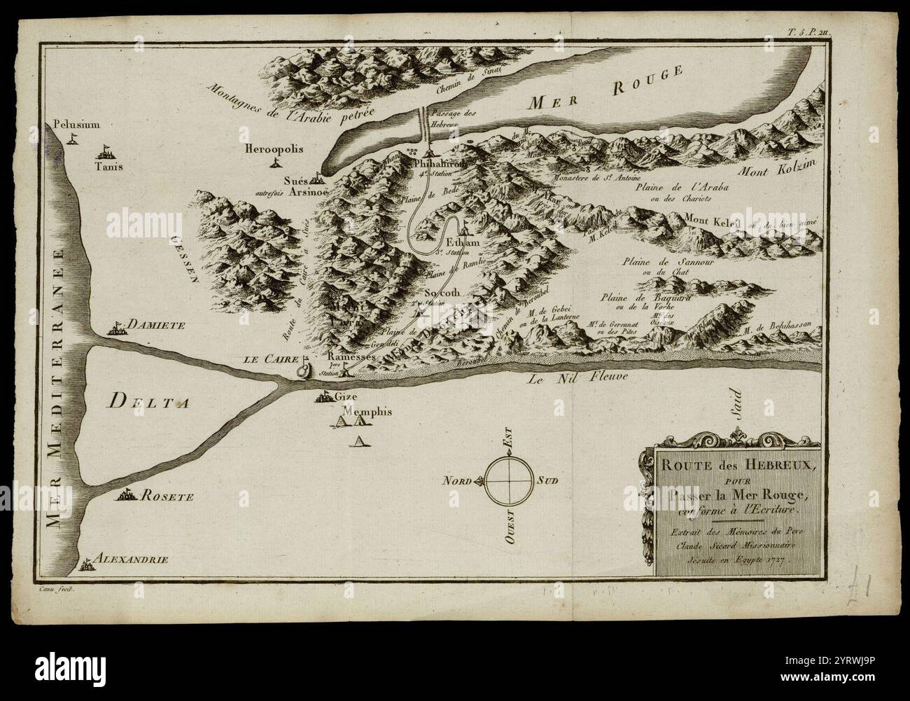 Claude Sicard, Route des Hebreux, pour Passer la Mer Rouge conforme a l ...