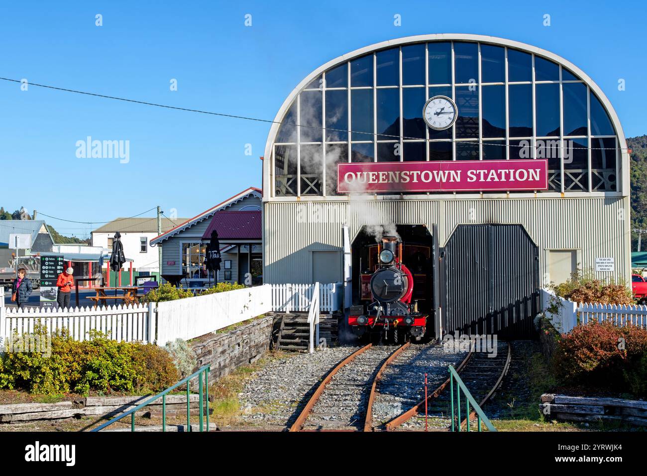 Queenstown train station, home of the West Coast Wilderness Railway ...
