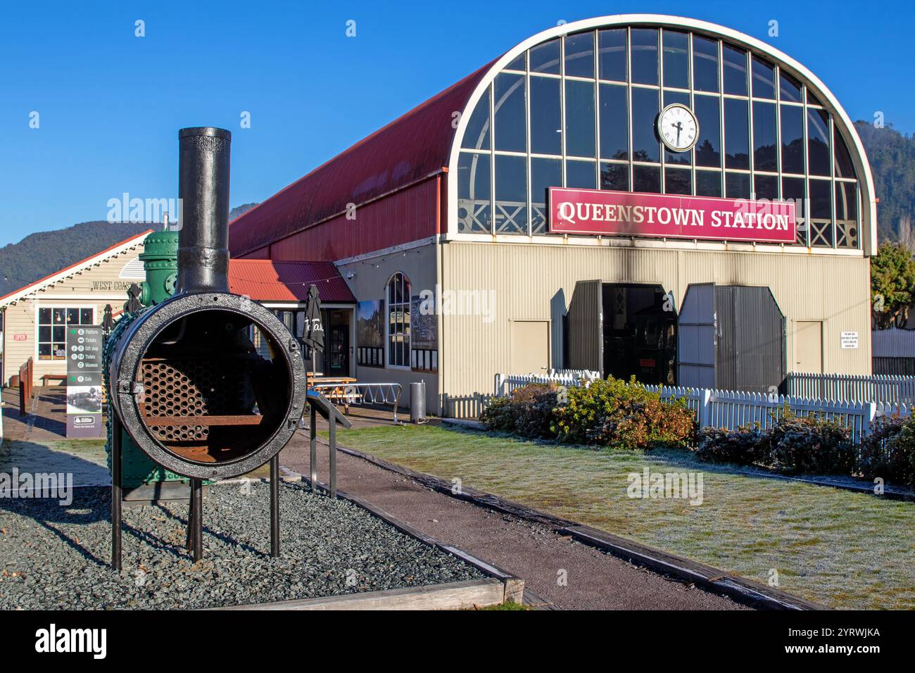 Queenstown train station, home of the West Coast Wilderness Railway ...