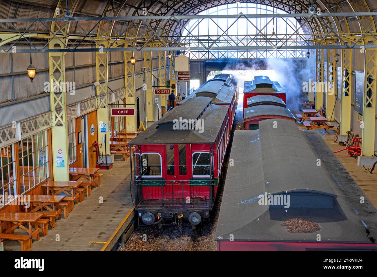 Queenstown train station, home of the West Coast Wilderness Railway ...