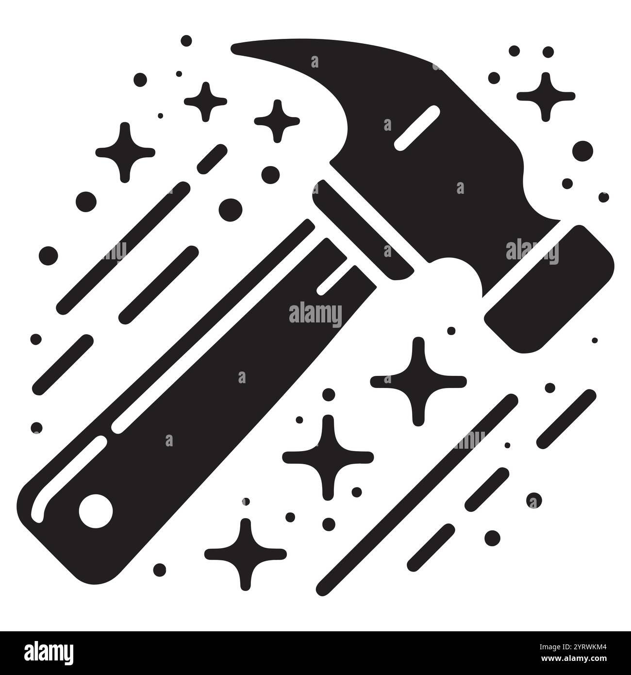 Simple hammer vector hi-res stock photography and images - Alamy
