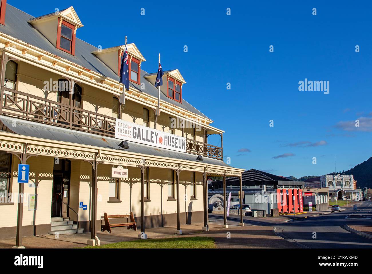 The Galley Museum, with a view down the road to the Empire Hotel in ...