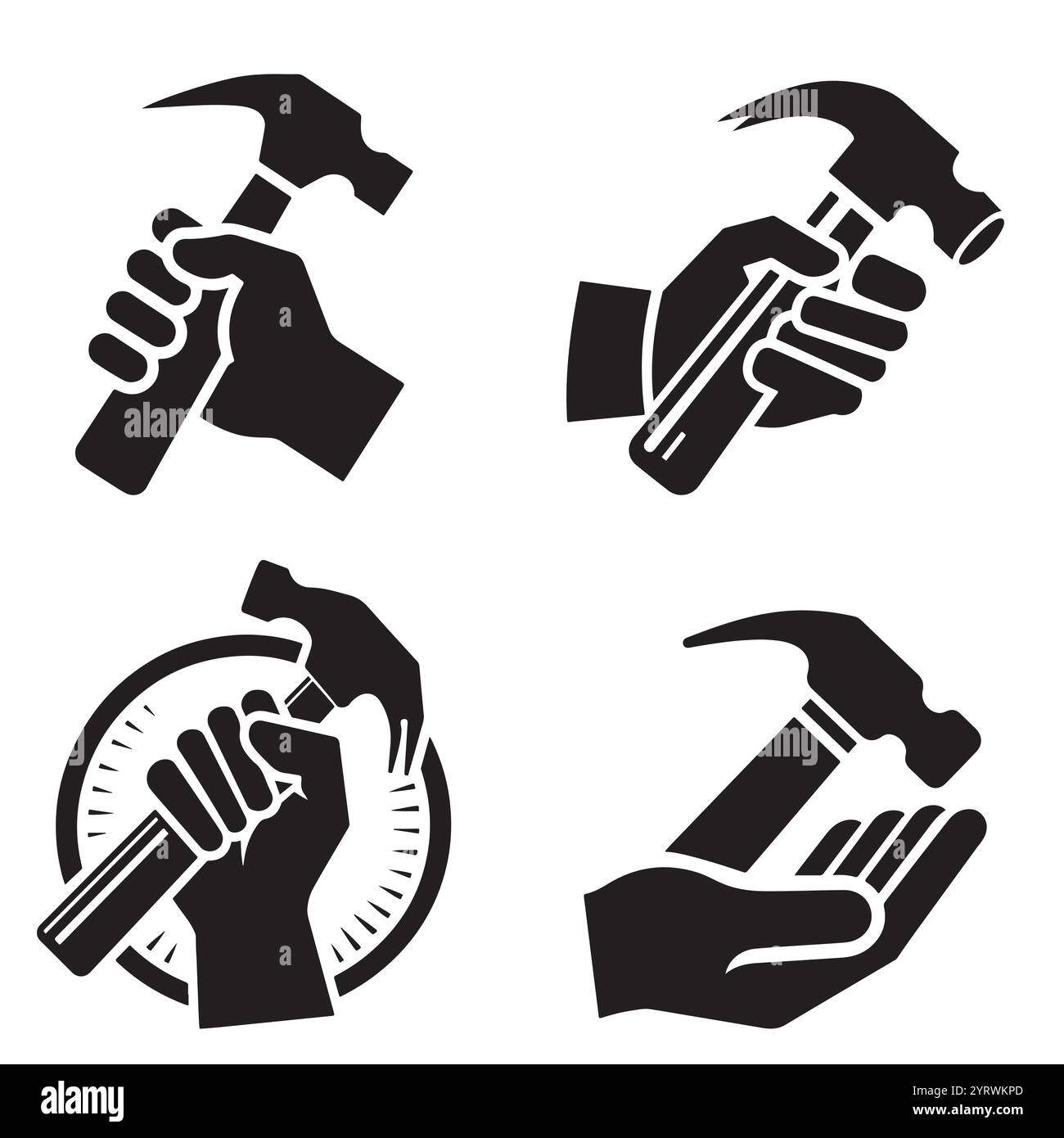 Diy hammer silhouettes hi-res stock photography and images - Alamy