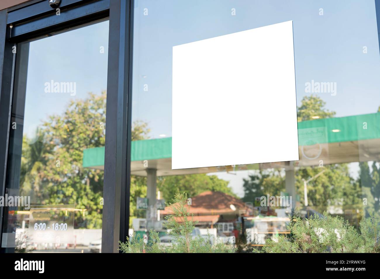 Poster promotion design mockup. Vertical empty white blank paper ...