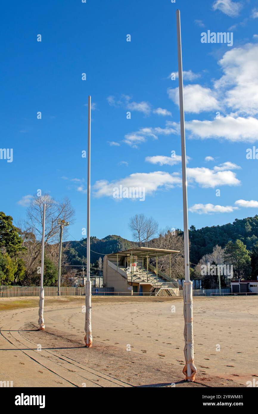 The gravel football oval in Queenstown, Tasmania Stock Photo - Alamy