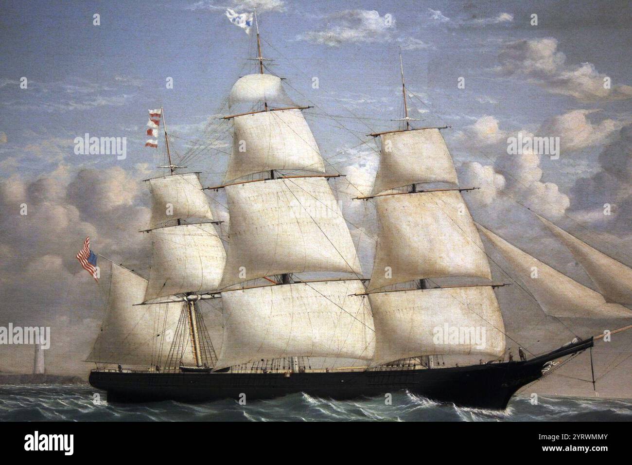 Clipper ship Northern Light-1853-William Bradford Stock Photo - Alamy