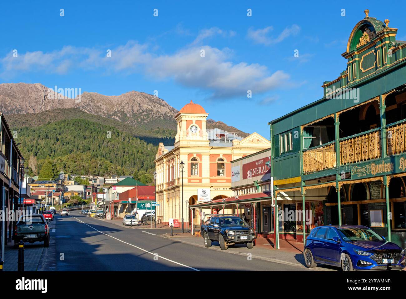 The main street (Orr Street) of Queenstown, Tasmania Stock Photo - Alamy
