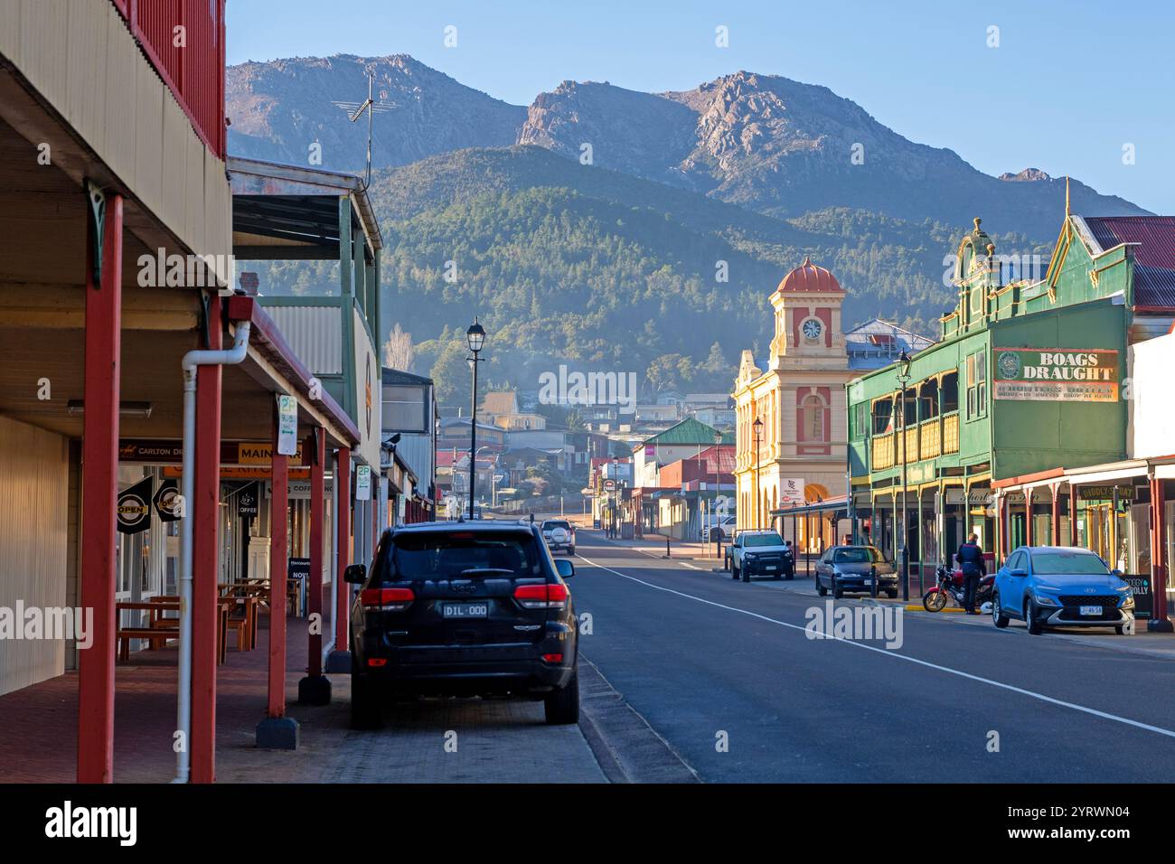 The main street (Orr Street) of Queenstown, Tasmania Stock Photo - Alamy
