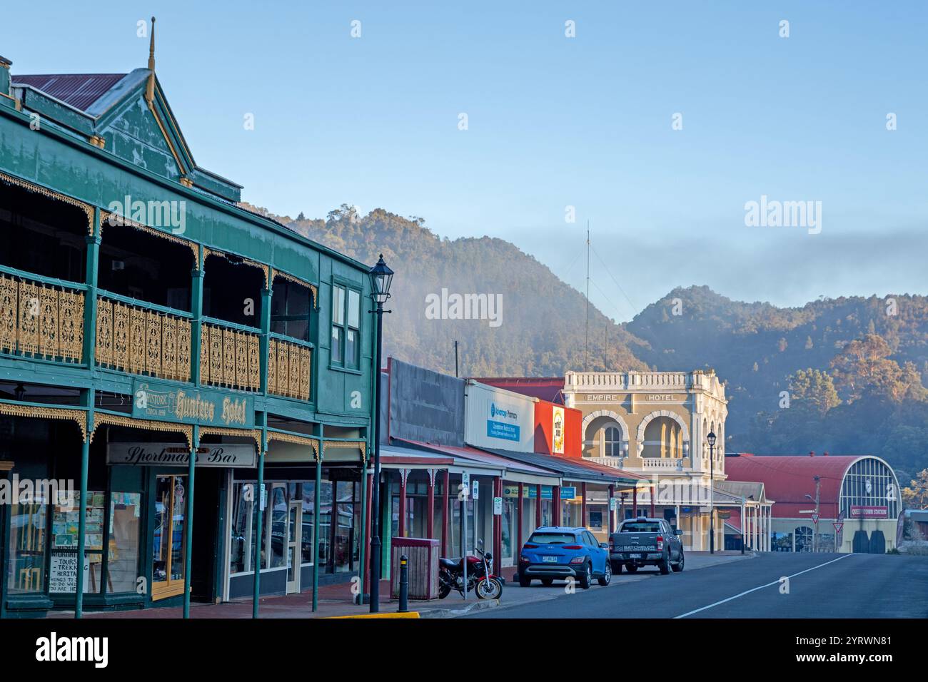 The main street (Orr Street) of Queenstown, Tasmania Stock Photo - Alamy