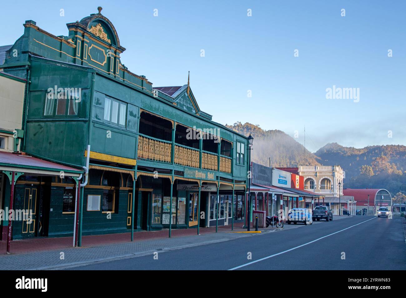 The main street (Orr Street) of Queenstown, Tasmania Stock Photo - Alamy