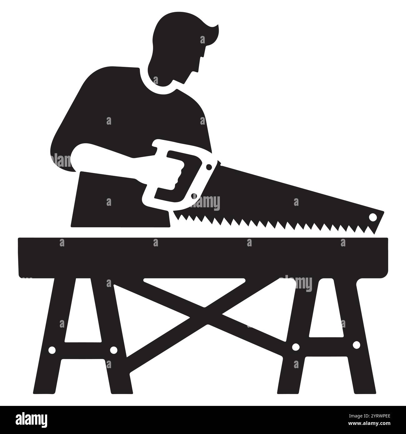 Steel saw vector hi-res stock photography and images - Alamy