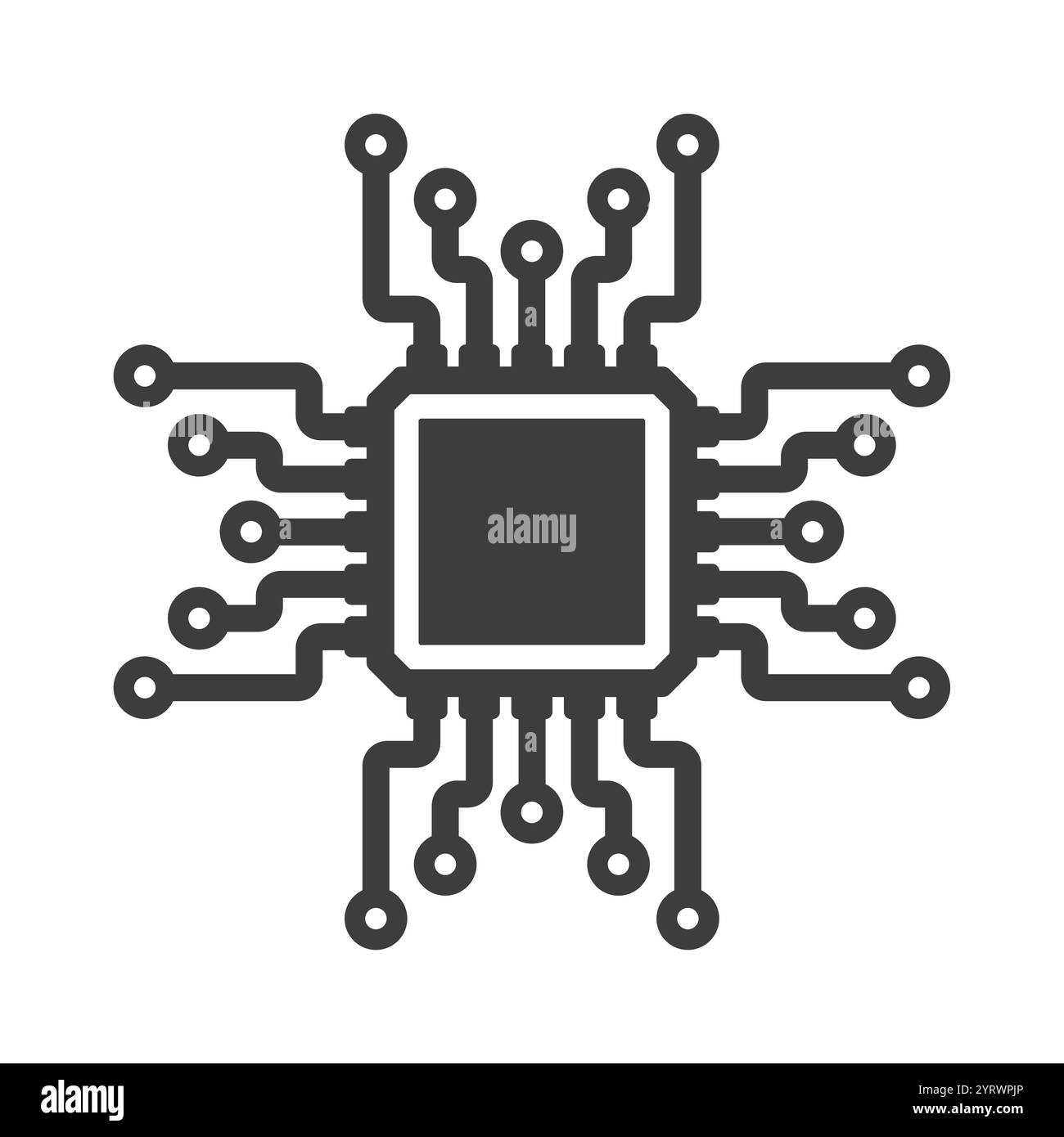 Artificial intelligence chipset Black and White Stock Photos & Images ...