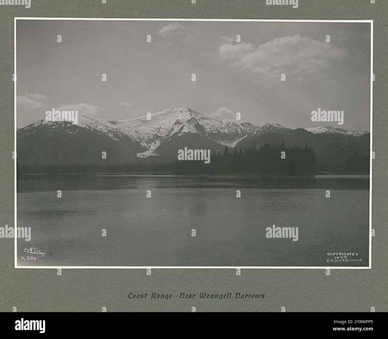 Coast Mountains near Wrangell, Alaska, June 1899 (HARRIMAN 16 Stock ...