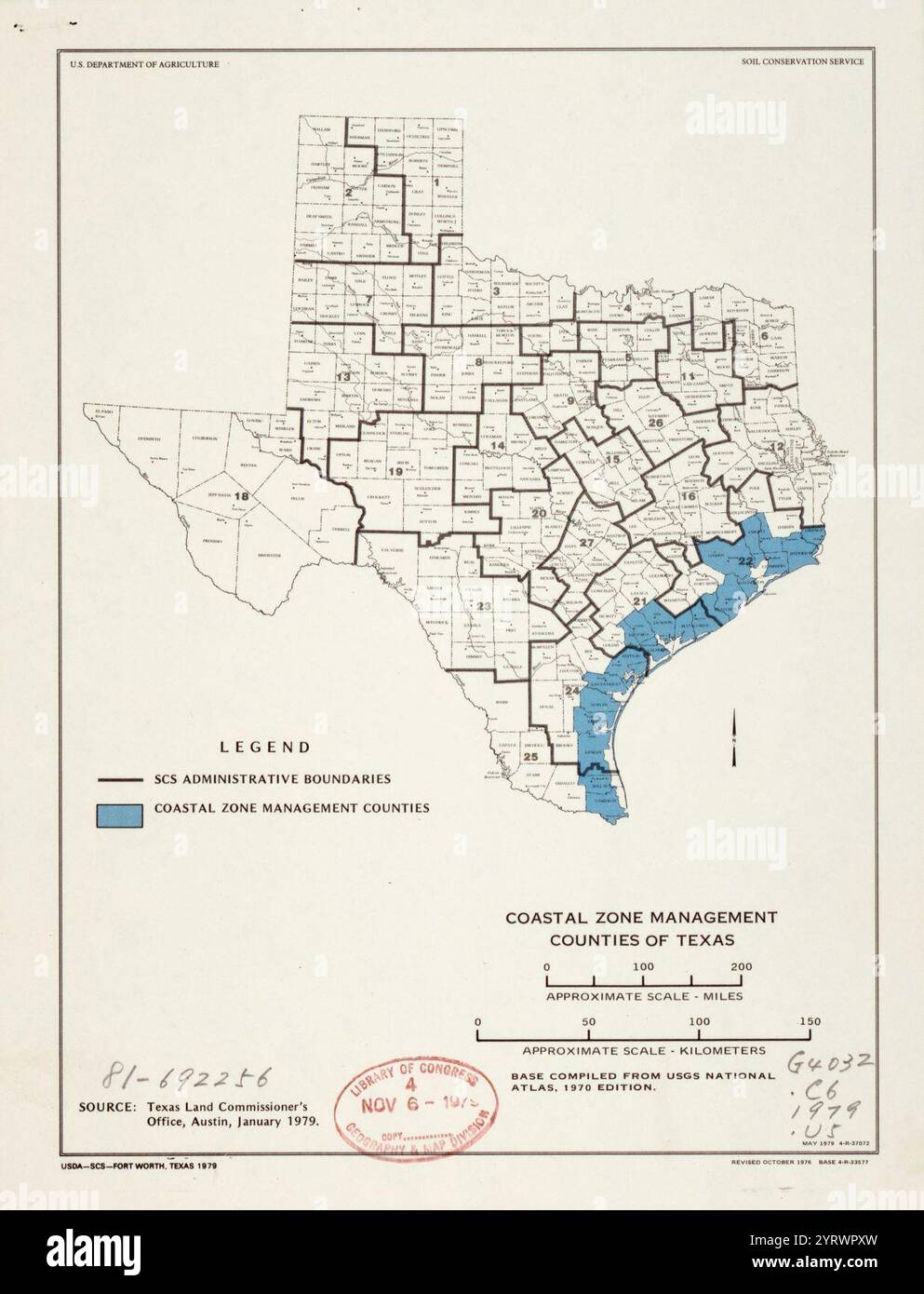 Coastal zone management counties of Texas Stock Photo - Alamy