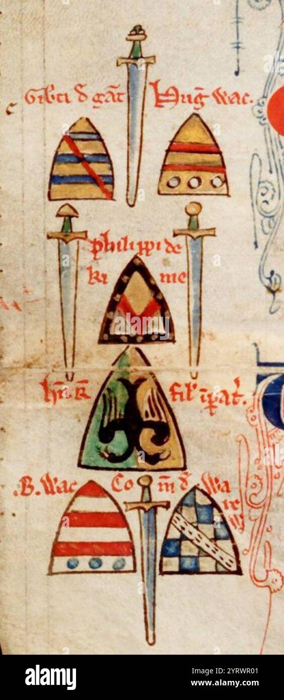 Coat of arms Henry VII in manuscript Stock Photo - Alamy