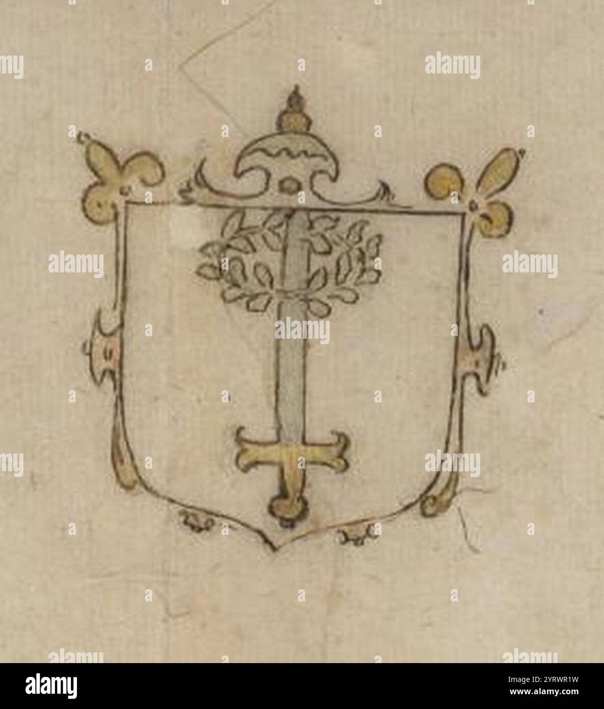 Coat of arms map batavia G. Venant in 1629 Stock Photo - Alamy