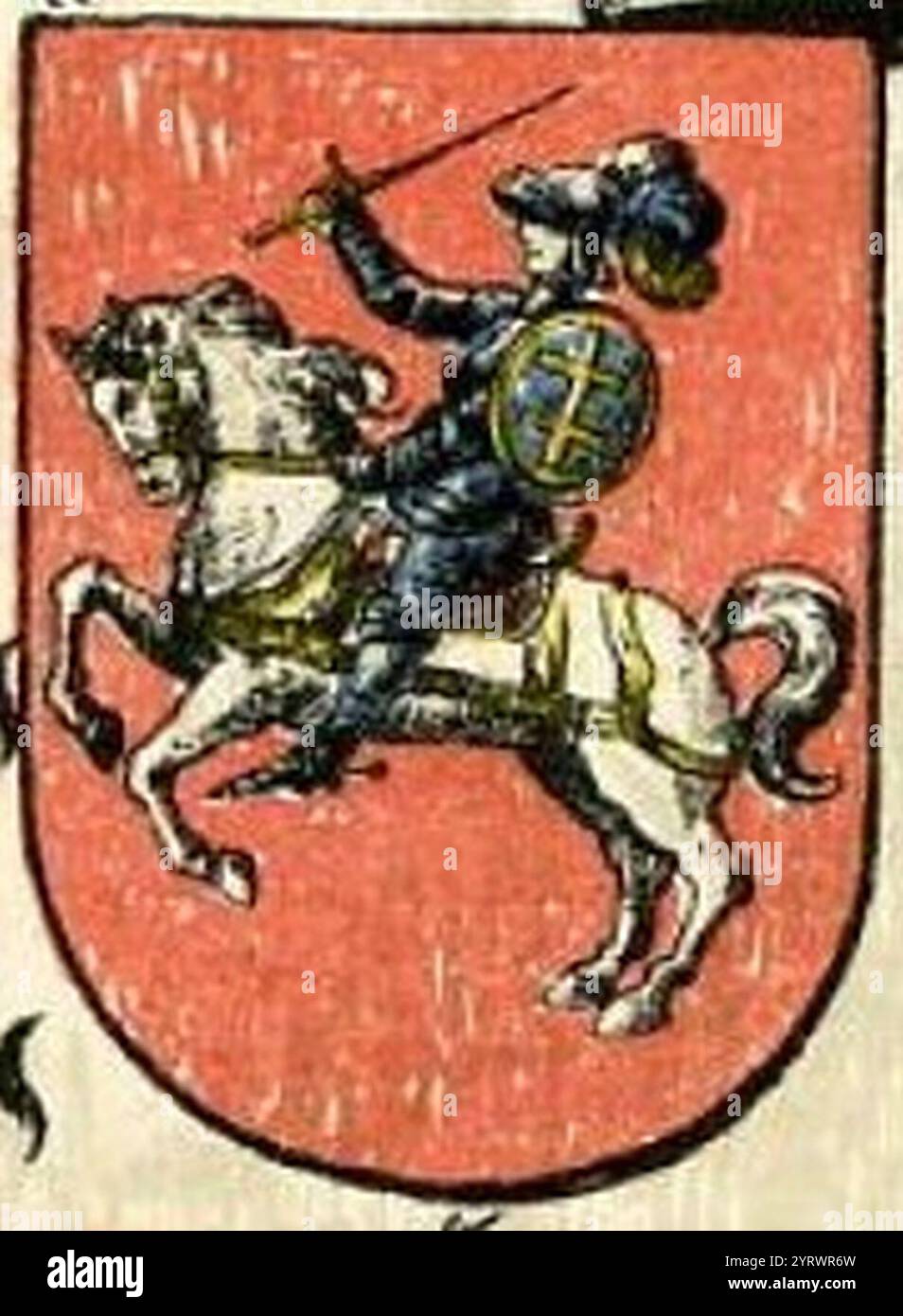 Coat of arms of Lithuania Vytis (Waykimas) with the Double Cross of the ...