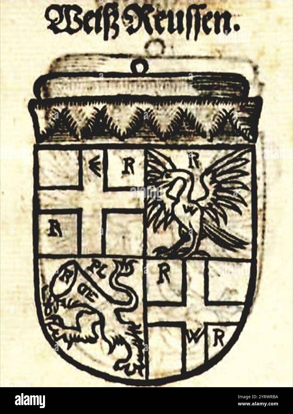Coat of arms of Reuss-Weida family, 1581 Stock Photo - Alamy