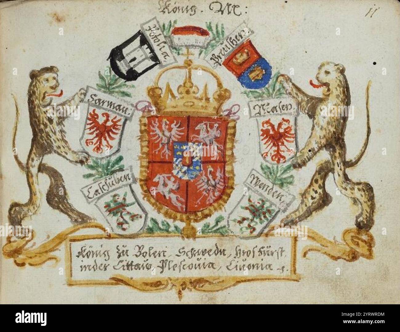 Coat of arms of the Polish–Lithuanian Commonwealth with Polish Eagle ...