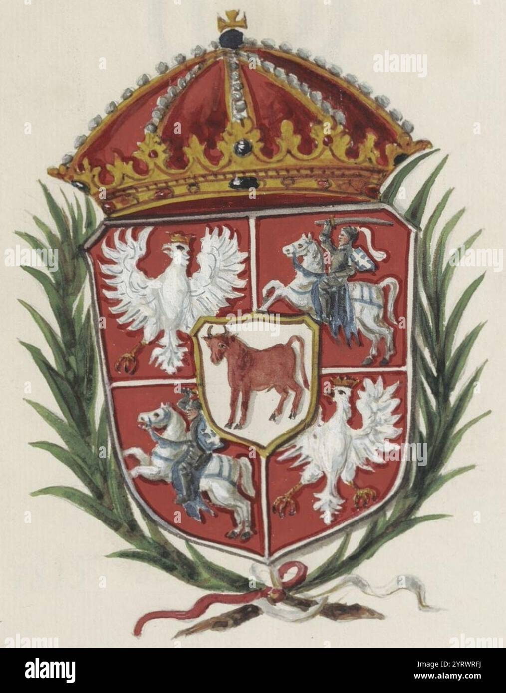 Coat of arms of the Polish-Lithuanian Commonwealth with the Polish ...