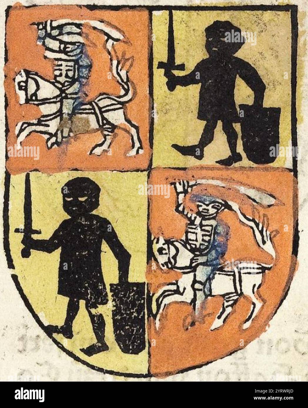 Coat of arms of Vytautas the Great with a standing knight of ...