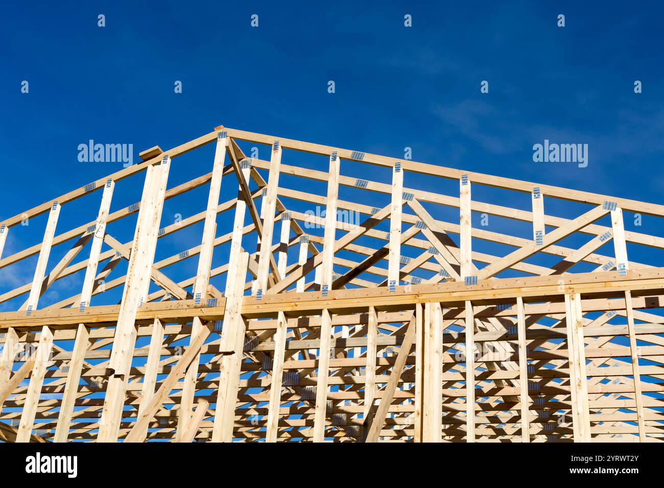 Construction industry wood timber lumber framing for residential home ...