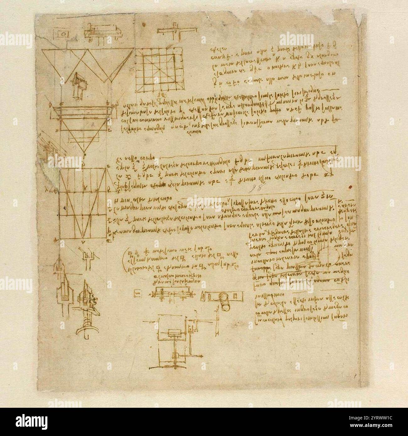 Codex Atlanticus - 000R-100 Stock Photo - Alamy
