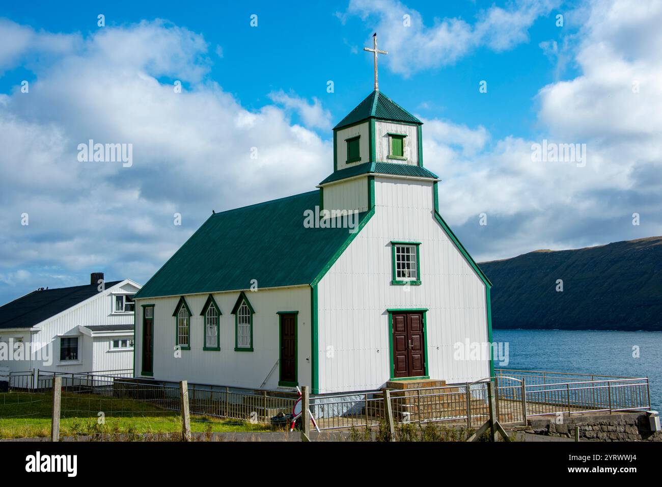 Church of Sandvik - Faroe Islands Stock Photo - Alamy