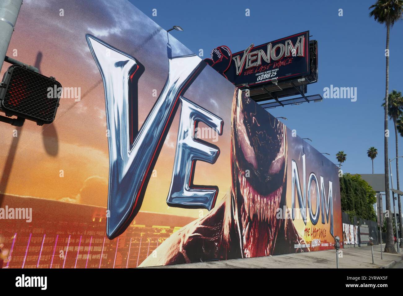 Los Angeles, California, USA 5th October 2024 Venom Tom Hardy Billboard ...