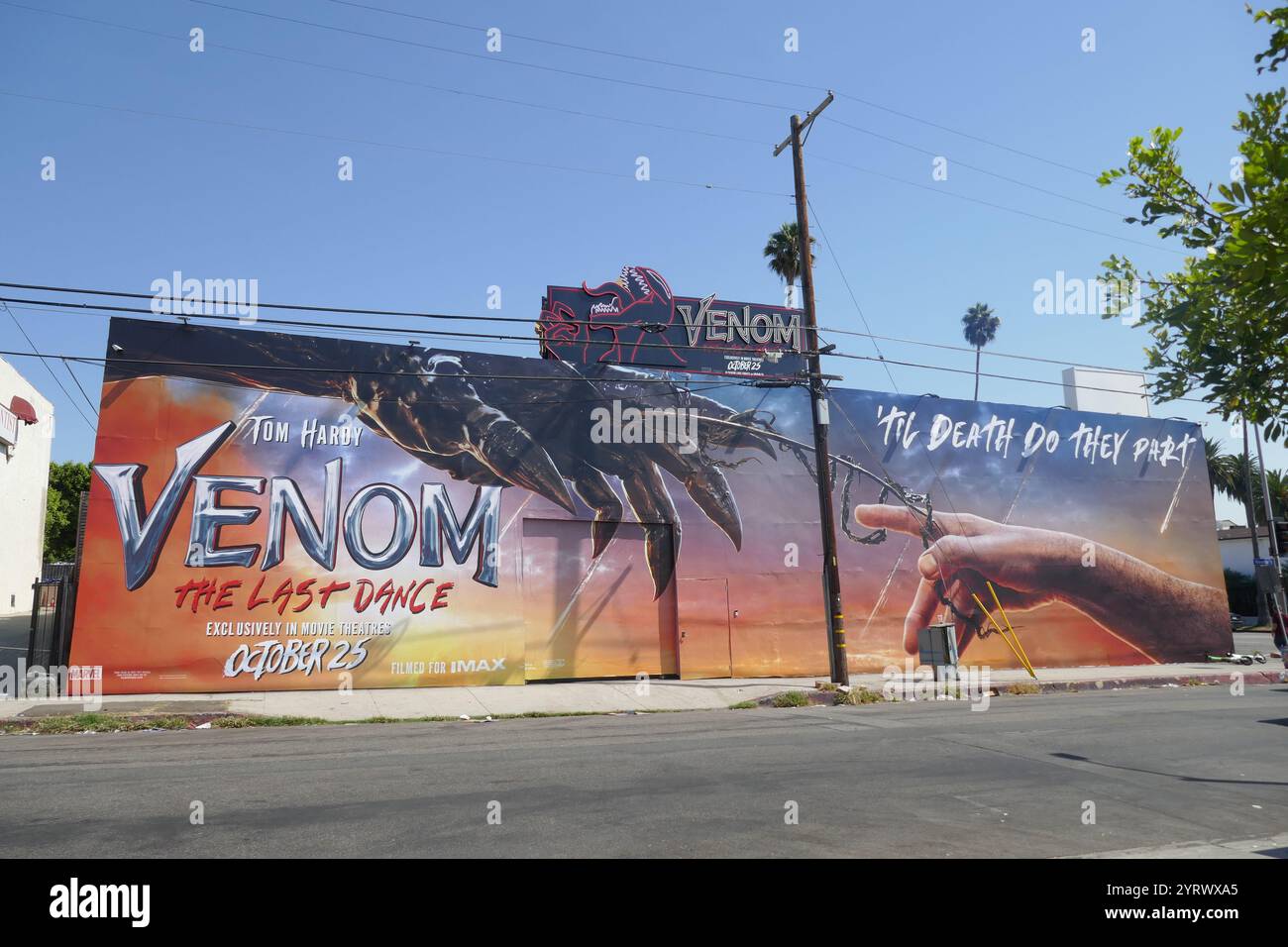 Los Angeles, California, USA 5th October 2024 Venom Tom Hardy Billboard ...