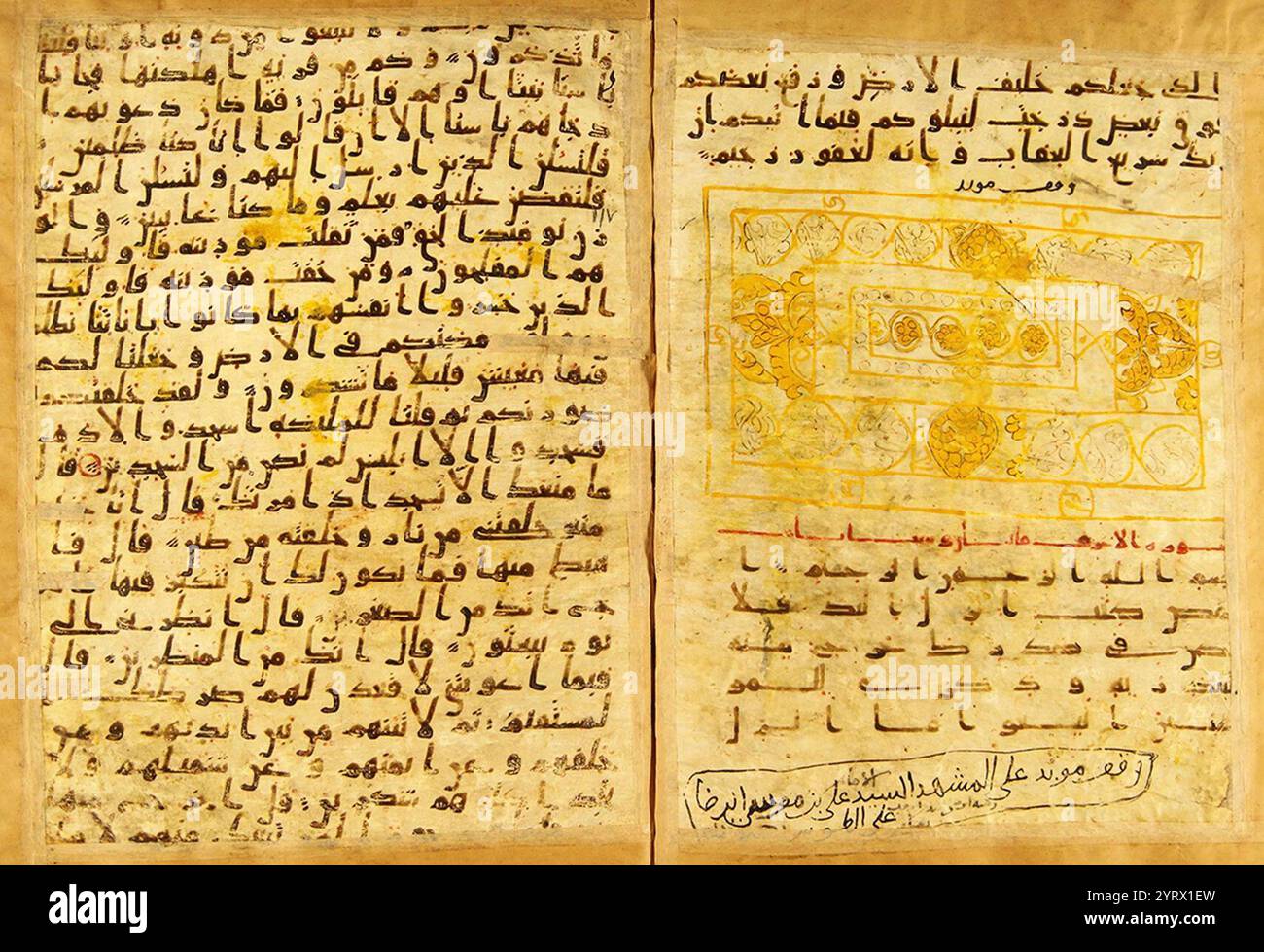 Codex Mashhad, MS 18, Folios 60r, 59v Stock Photo - Alamy