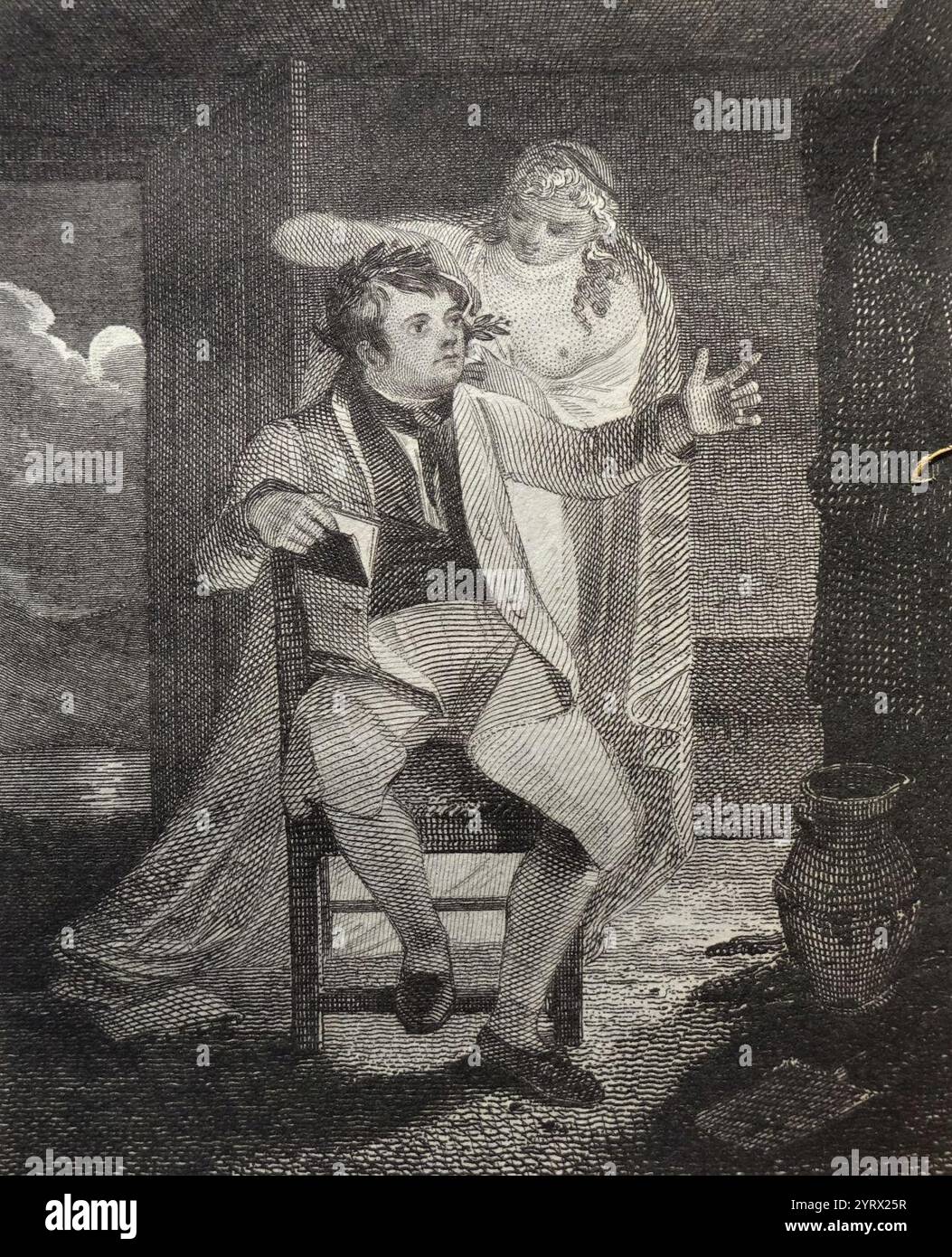 Coila and The Vision poem with Robert Burns. 1811 Stock Photo - Alamy