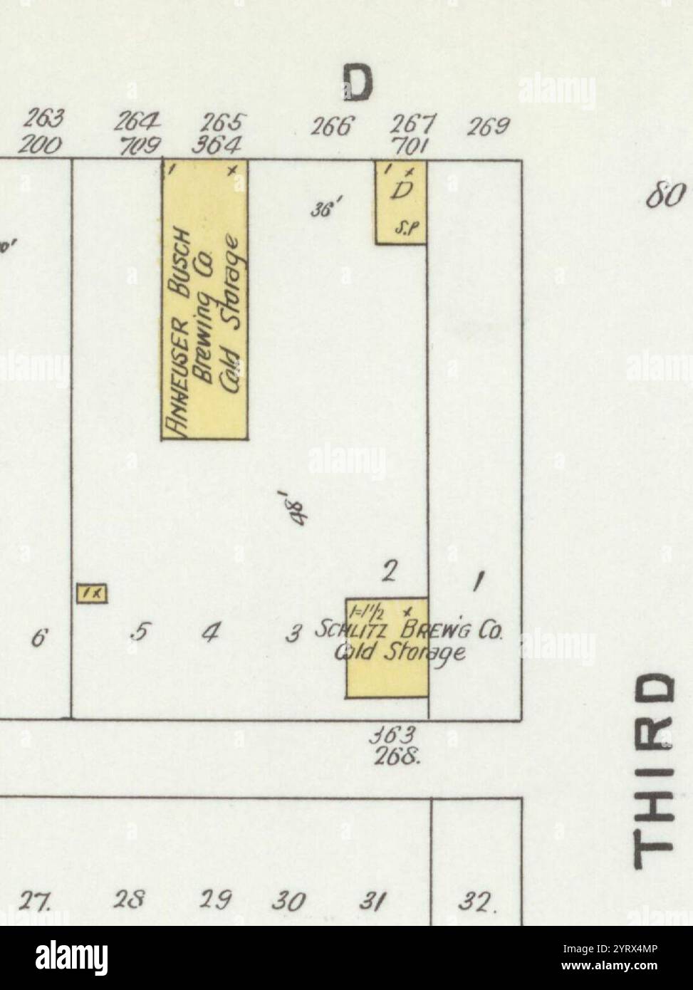 Cold storage buildings owned by Anheuser Busch Brewing Company and ...
