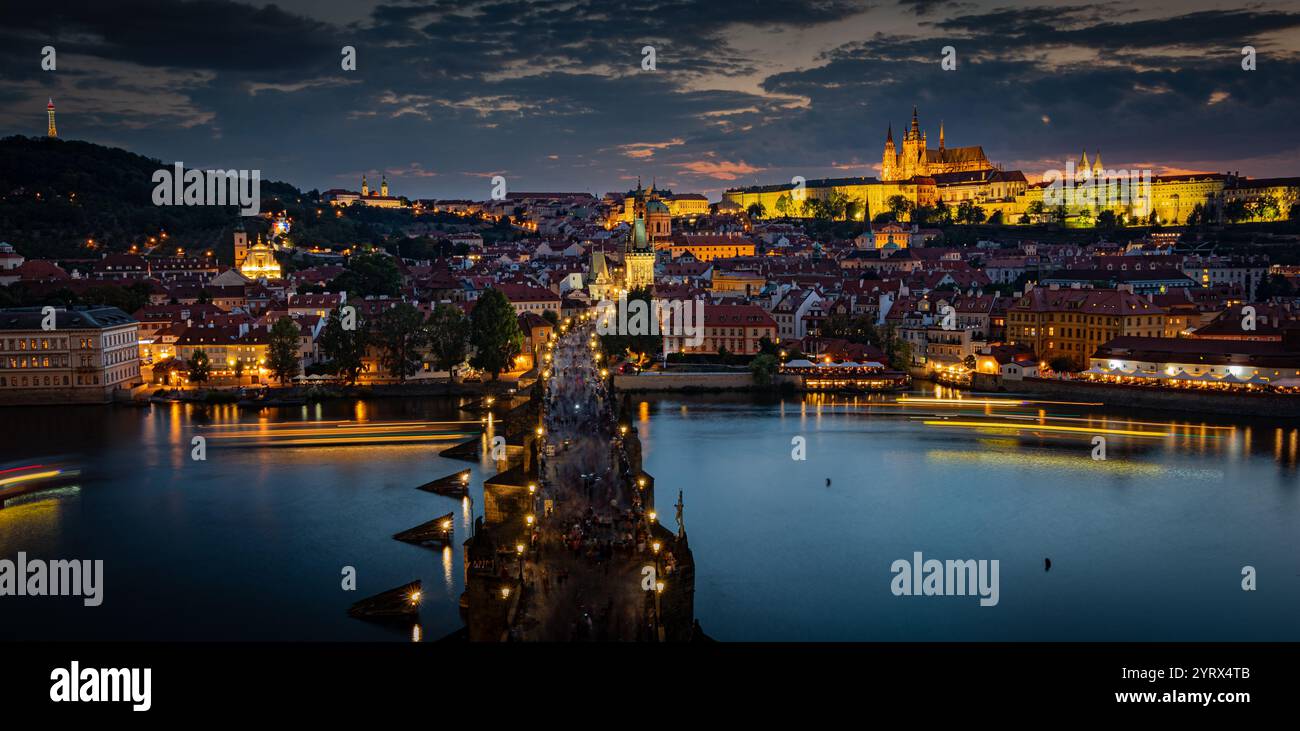 Czech, Prague landscape pictures of bridges and buildings Stock Photo ...
