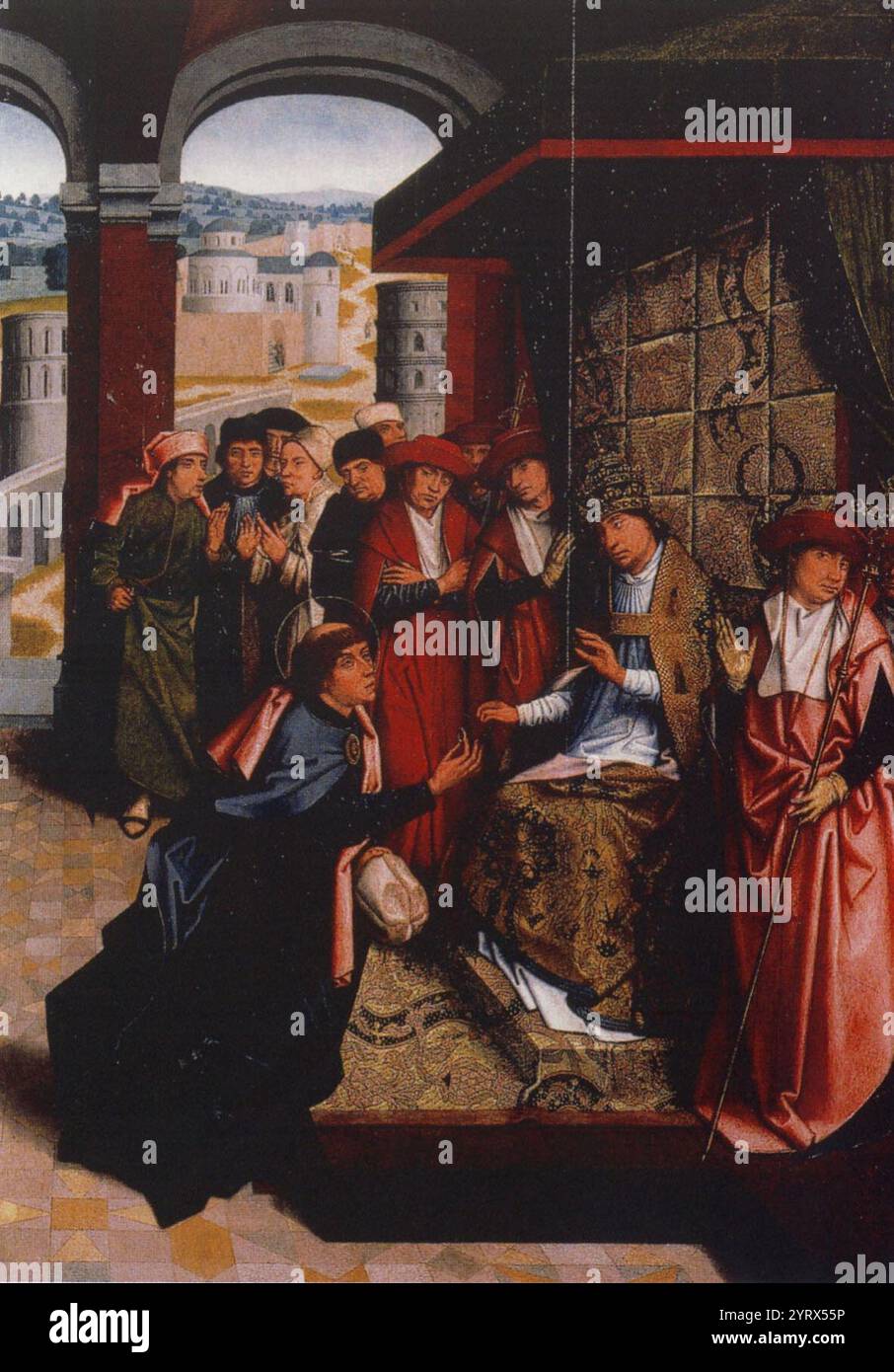 Colijn de Coter - Sequence of 25 panels with the Legend of St. Rumbold ...
