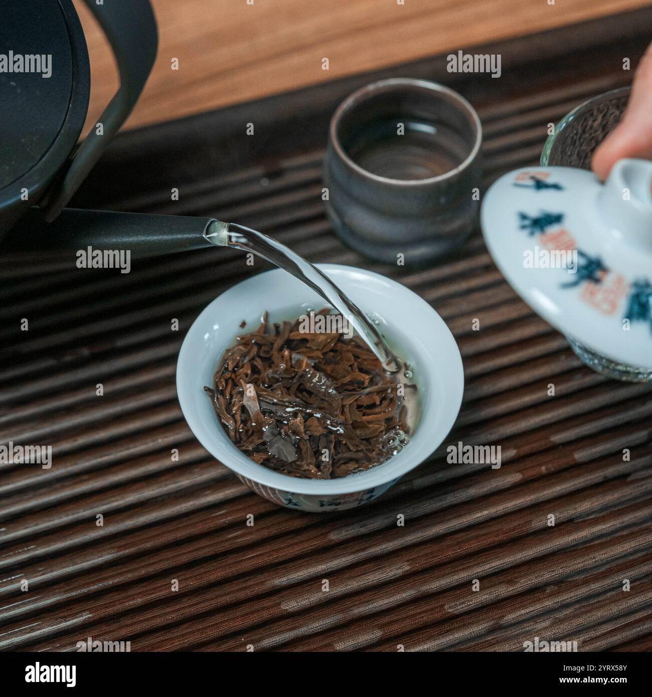 The Traditional Tea Brewing Process is beautifully showcased within an ...