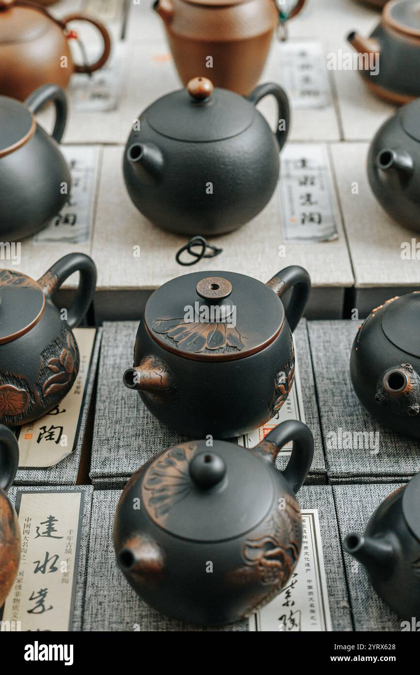 A Beautiful Display of Traditional Teapots in a Stunning and Artistic ...