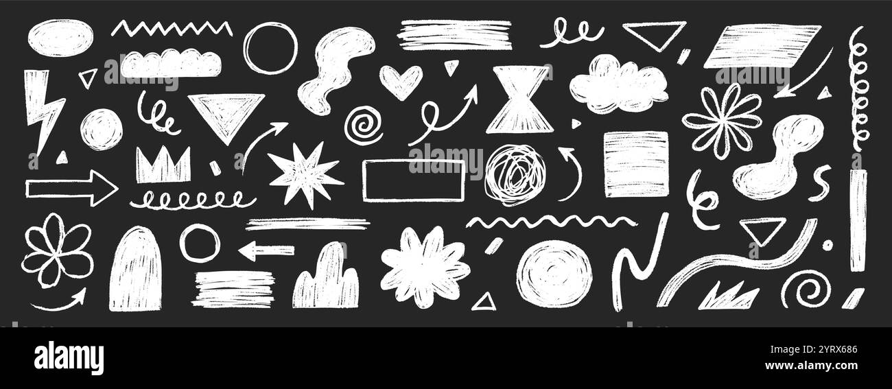 Pencil crayon brush line stroke. Brush crayon pencil chalk texture ...