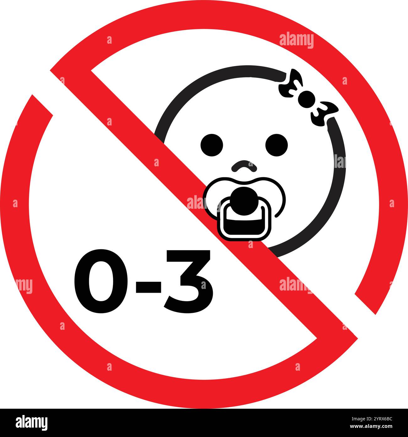 Warning not suitable for children under 3 years hi-res stock ...