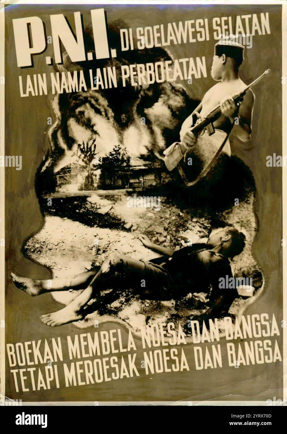 0084, Foto- Affiche of pamflet gericht tegen de Partai Nasional Indonesia (PNI), NIGIS, 1945 ...