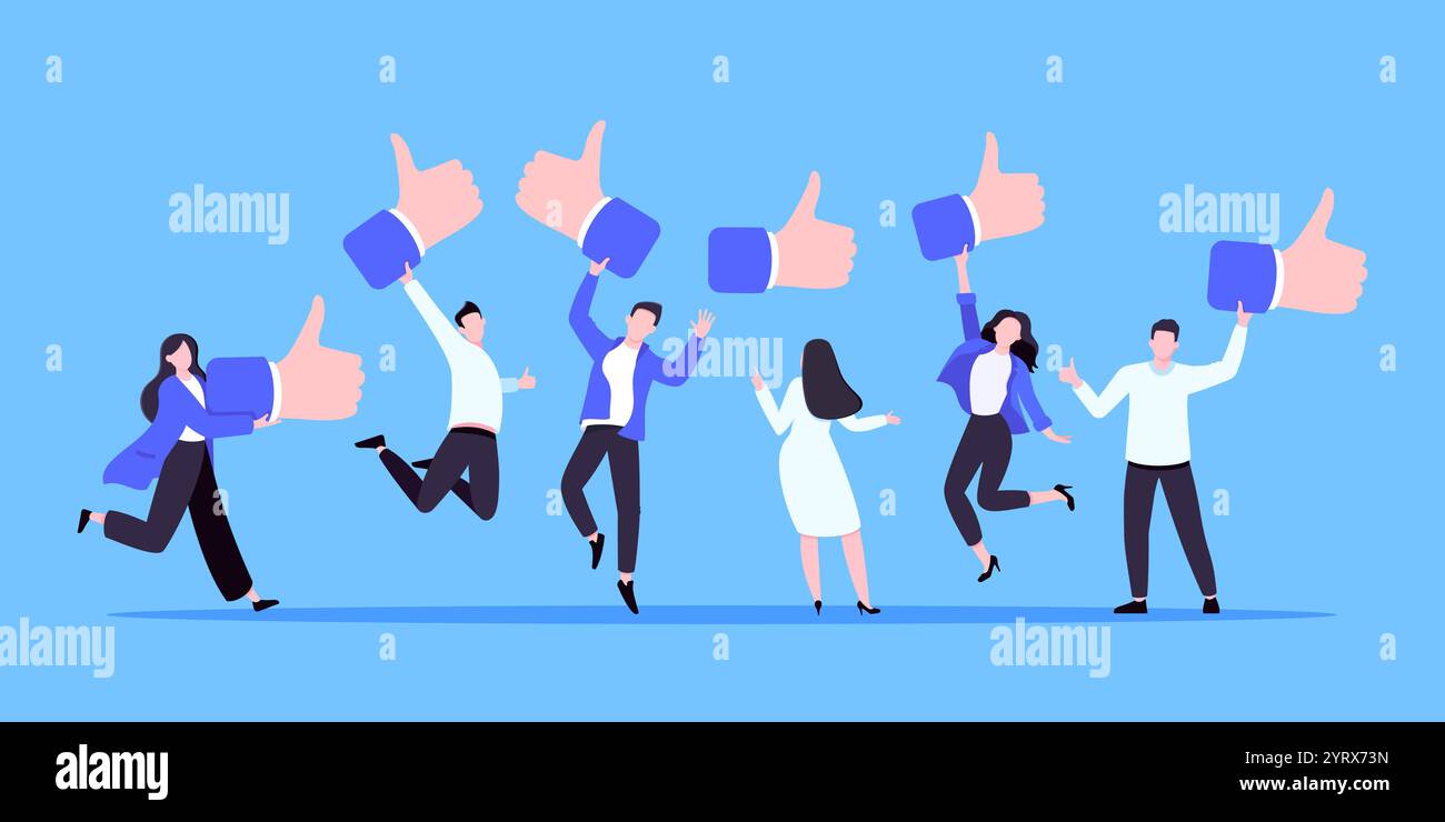 Customer feedback, employee or client satisfaction rating review with ...