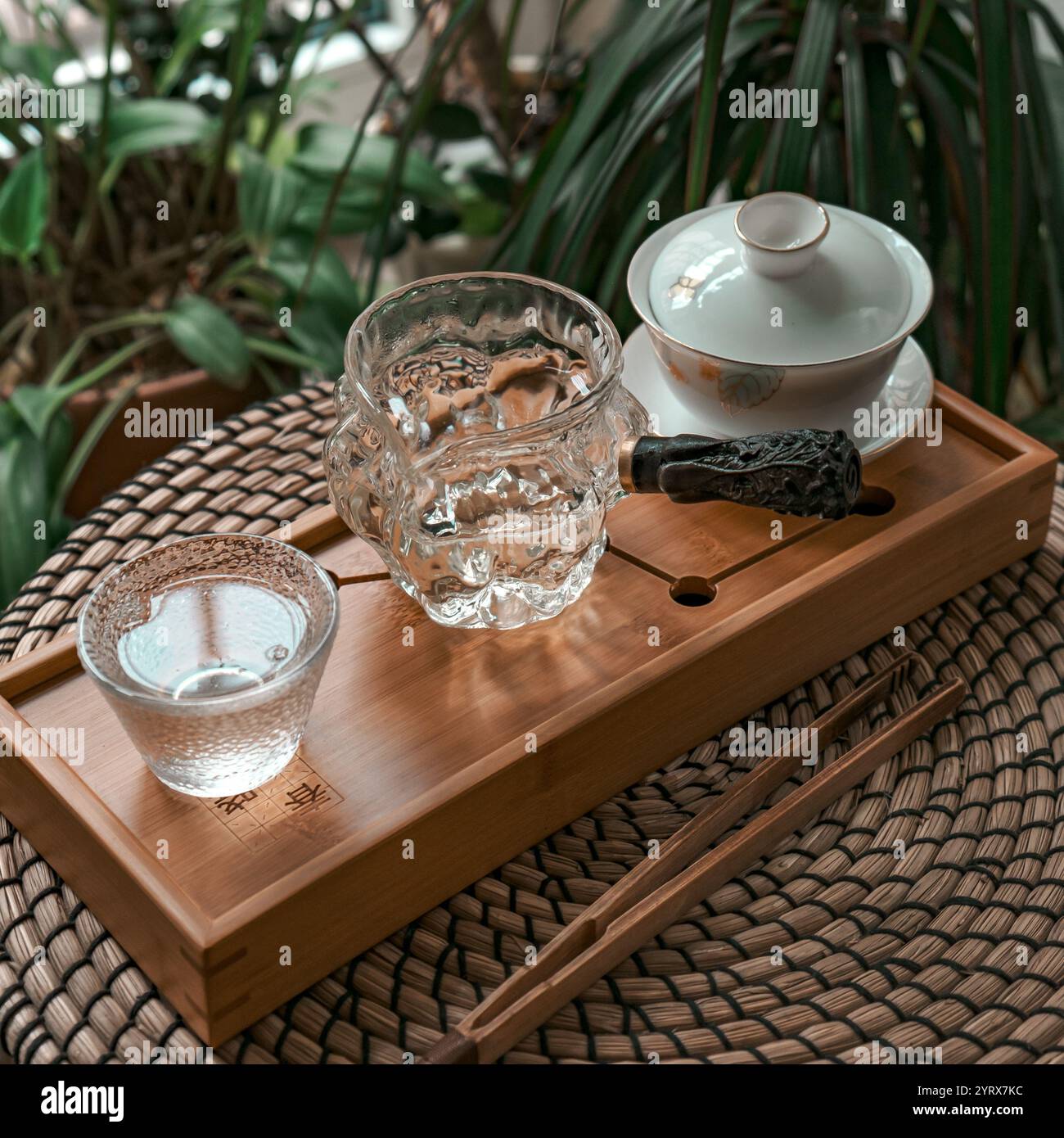 An Elegant Setup for a Tea Ceremony That Features Beautiful Natural ...