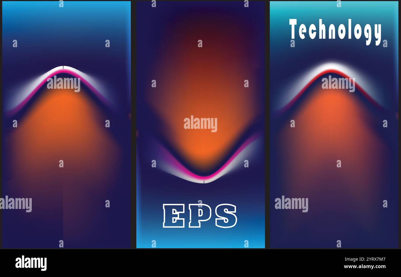 Blurred backgrounds set with modern abstract vector colors gradient ...