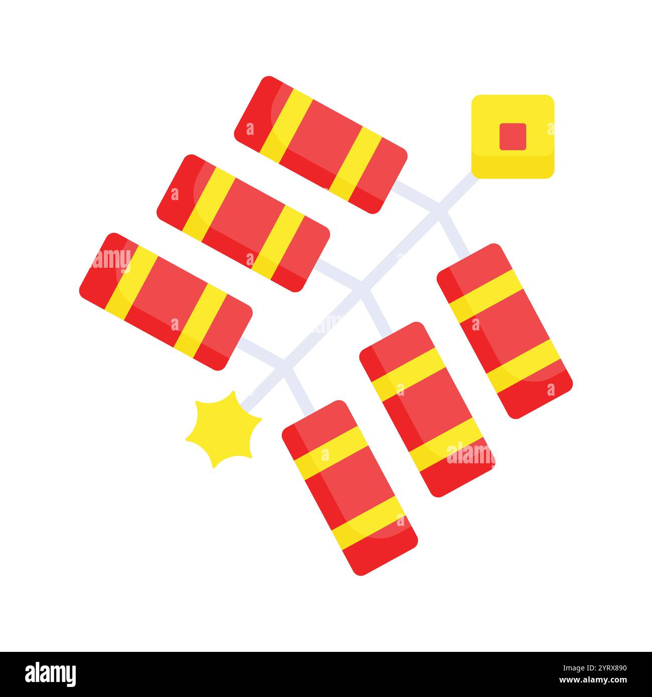 Chinese Firecracker Vector Icon In Trendy Style Ready To Use Vector Stock Vector Image And Art