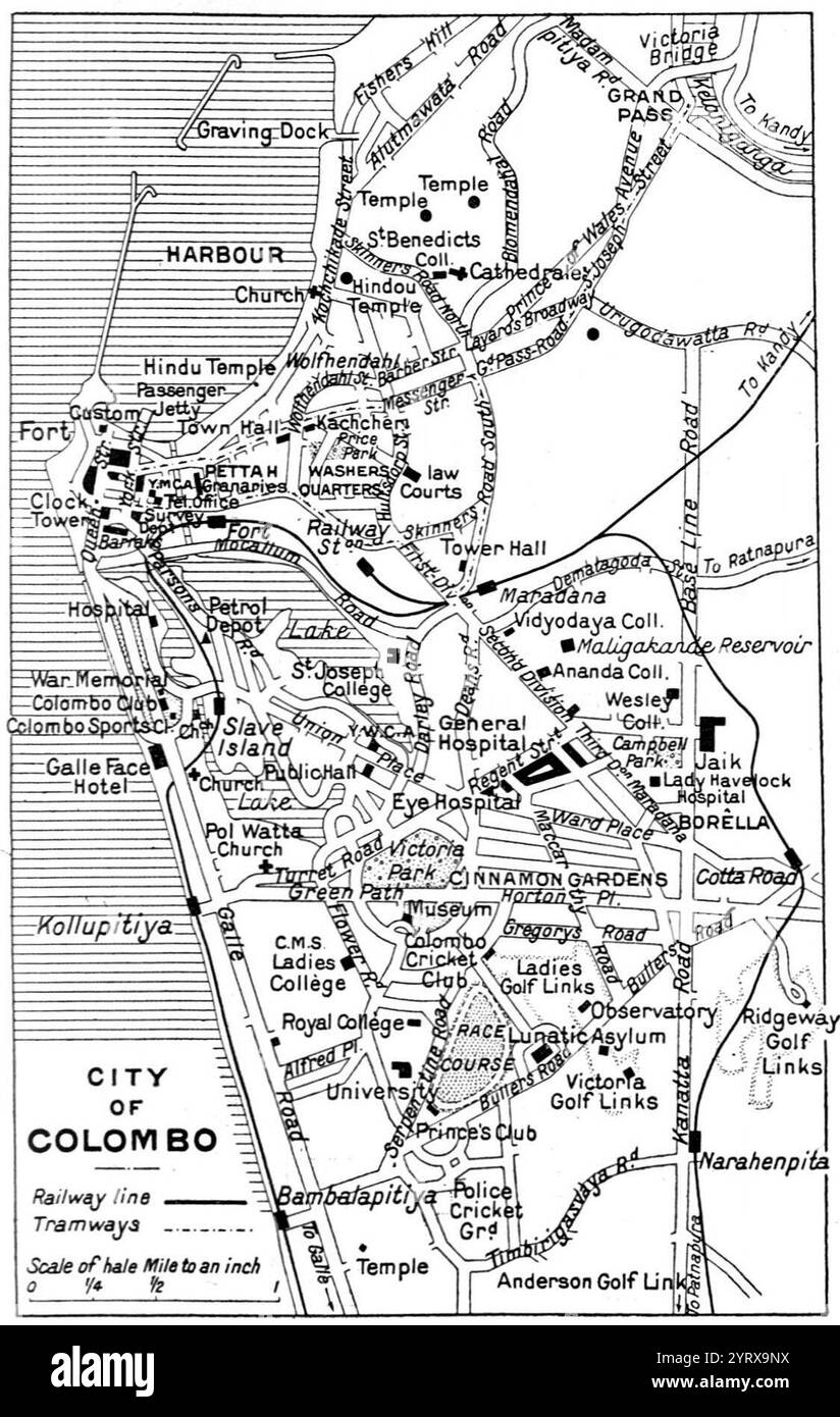 Colombo map hi-res stock photography and images - Alamy