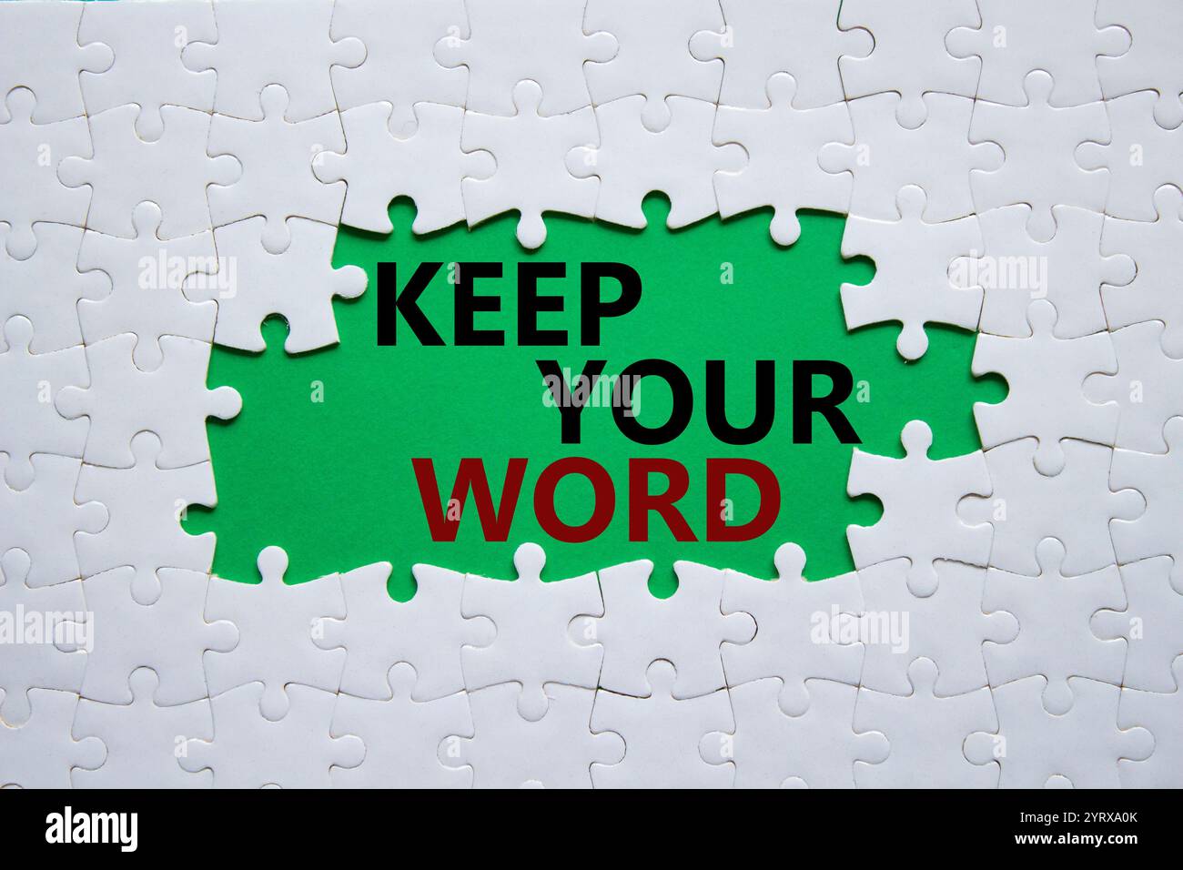Keep your word symbol. Concept words Keep your word on white puzzle ...