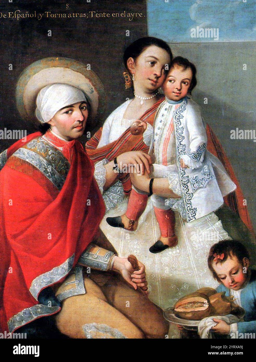 Colonial Family, New Spain (Mexico Stock Photo - Alamy