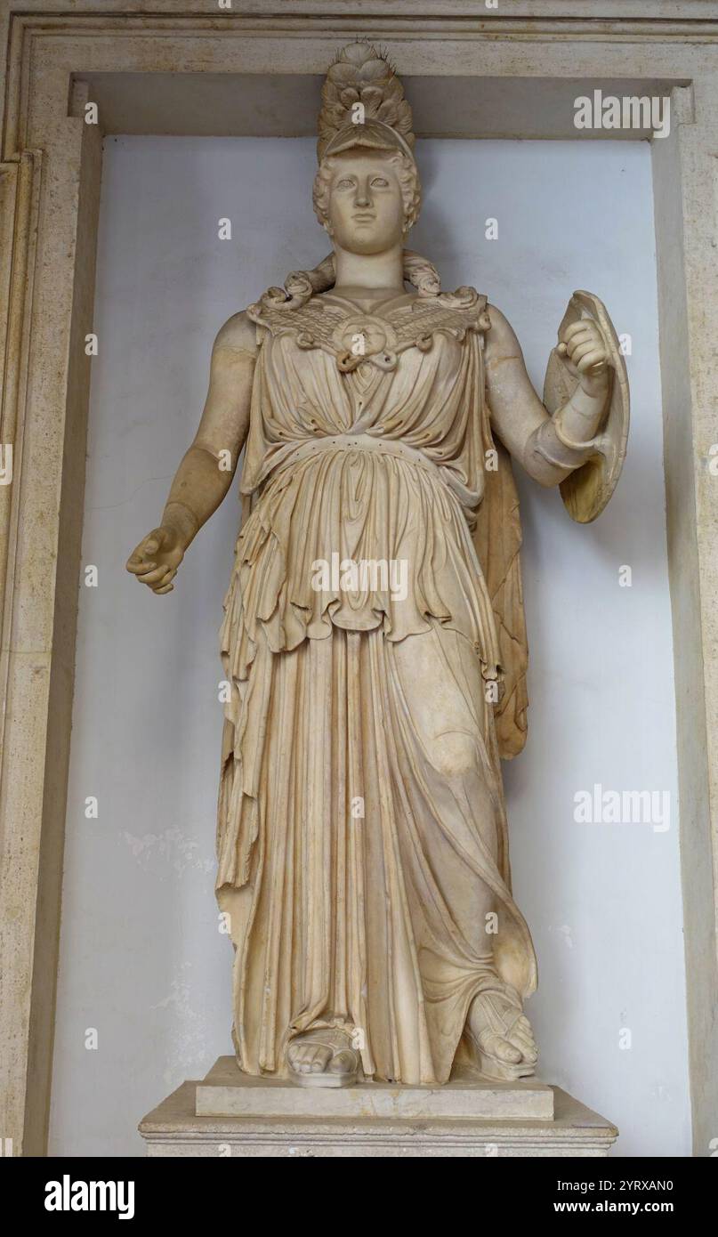 Colossal statue of Minerva, S 37, Roman, 2nd century AD, marble Stock ...