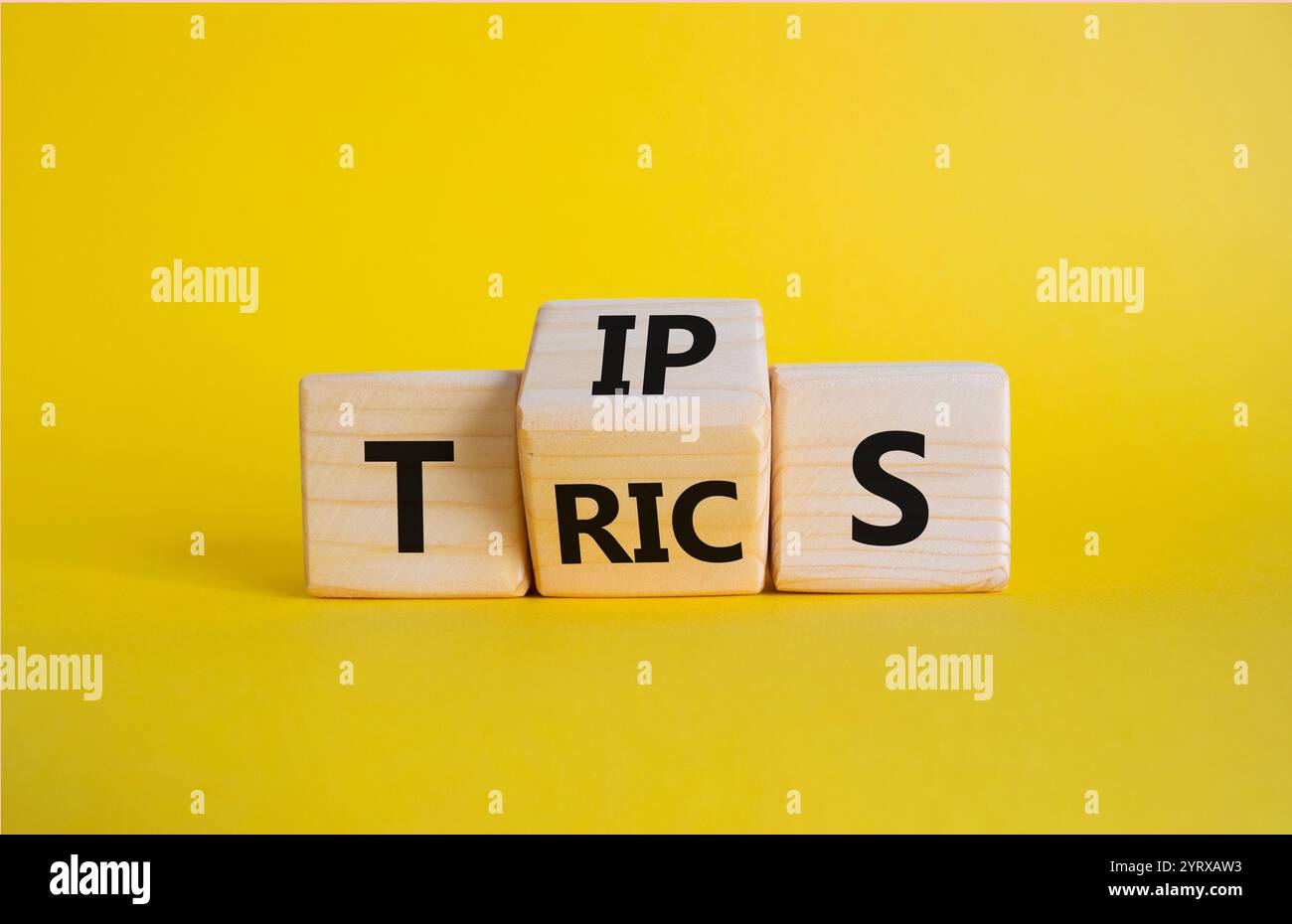 Tips And Tricks Symbol Wooden Cubes With Words Tricks And Tips